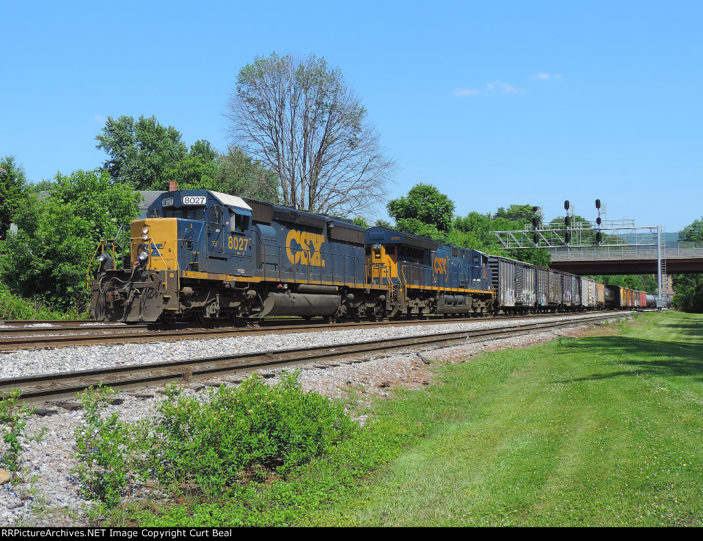 CSX 8027 and 3393